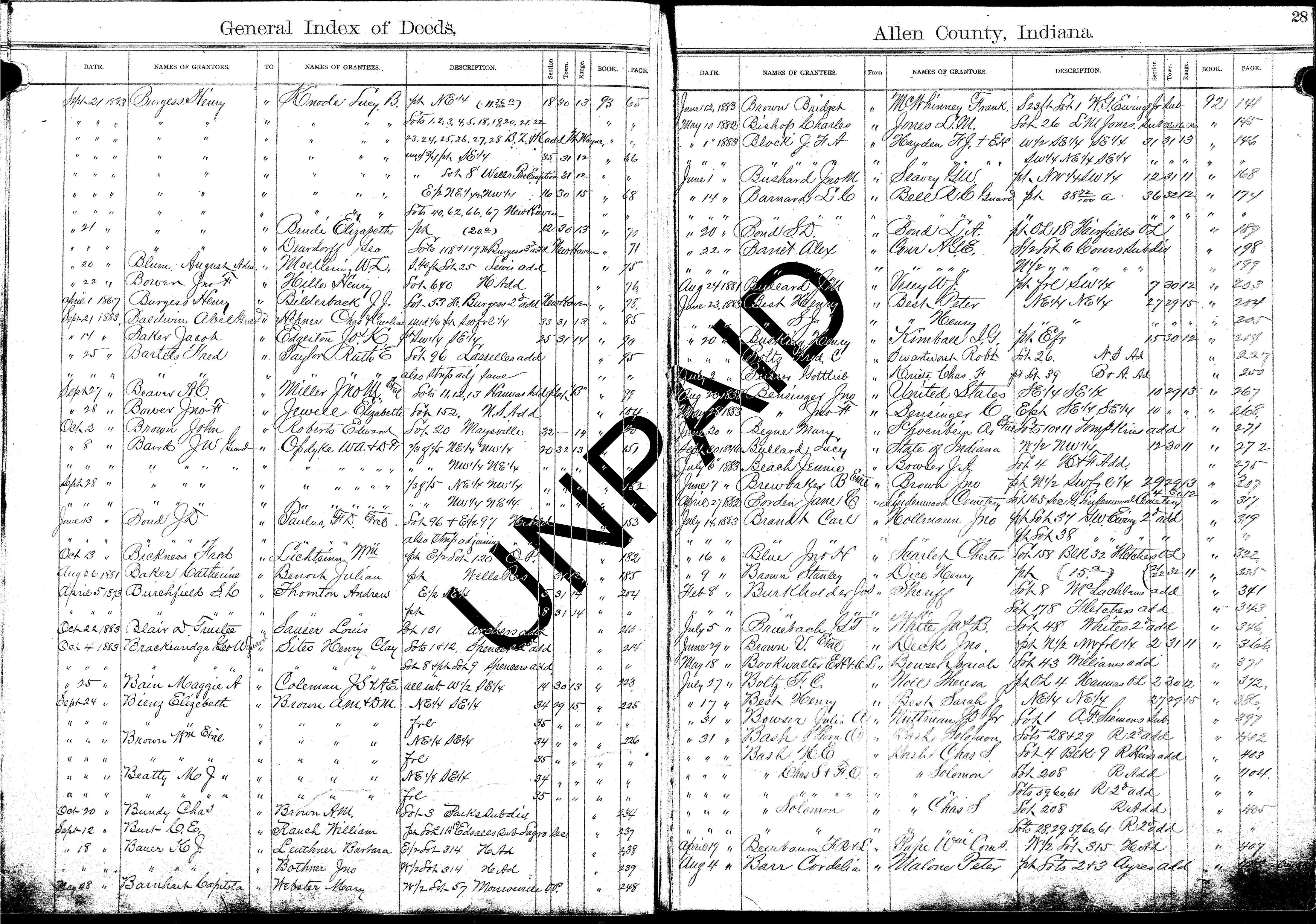 ACGSI Allen County Deed Index ACGSI Allen County Deed Index